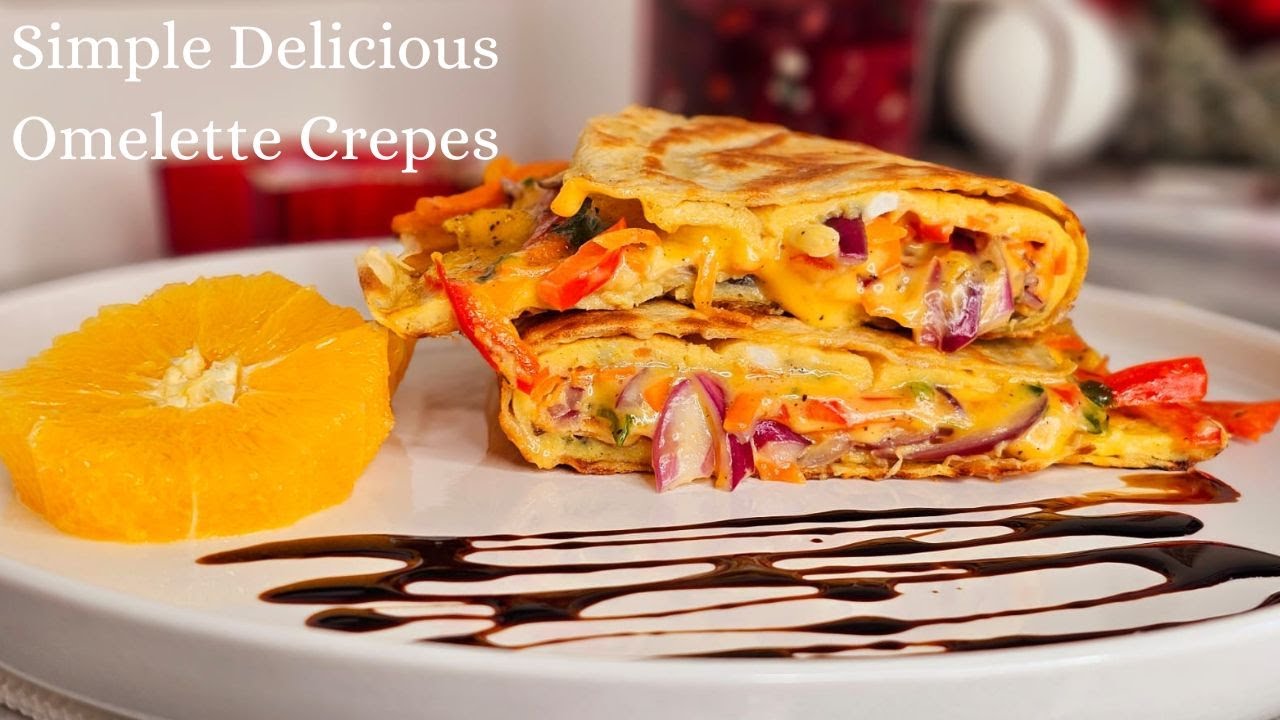 How To Make A Simple But Delicious Omelette Crepes - YouTube