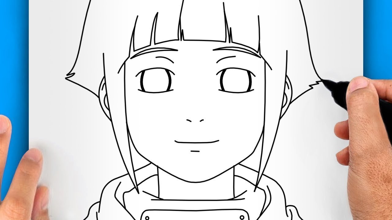 HOW TO DRAW HINATA (EASY HINATA DRAWING) - YouTube