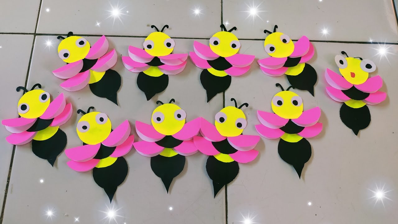 Lebah dari kertas Origami || #tutorial lebah dari kertas origami - YouTube