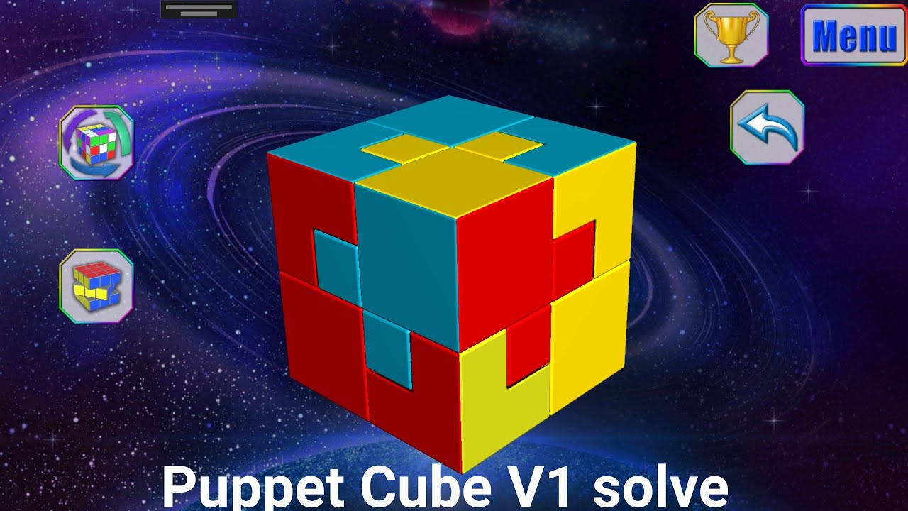 Puppet Cube V1 solve (Rubiks 3D Android App) - YouTube