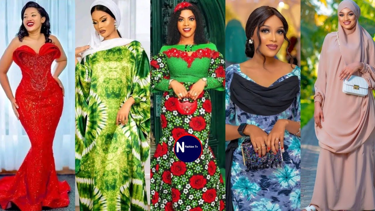 MISHONO YA KISASA MAGAUNI YA VITAMBAA FABRIC GOWN DRESSES ANKARA ASOEBI ...