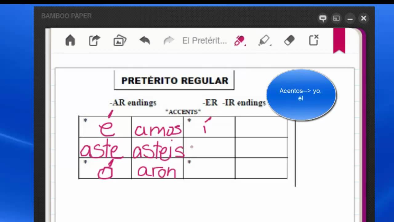 Pretérito, verbos regulares - YouTube