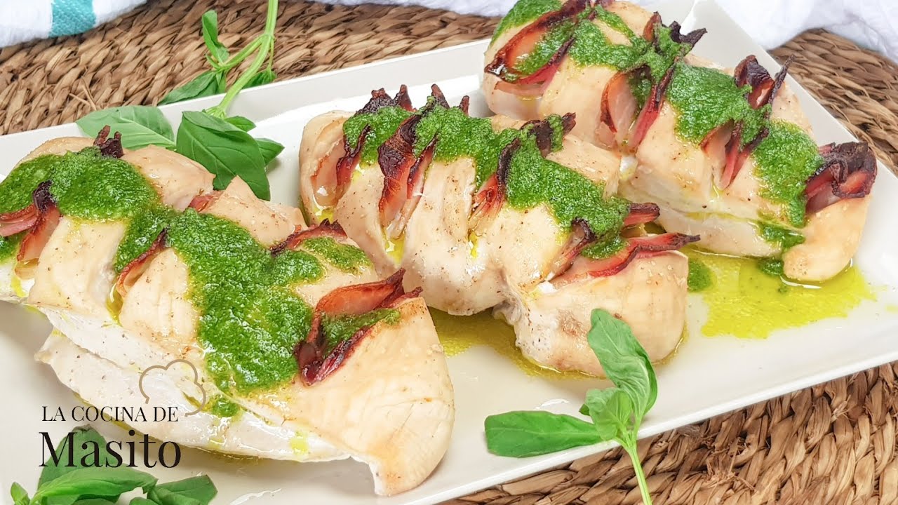 Pechuga de pollo con salsa pesto, es una pasada ¡COMPRUEBALO! - YouTube