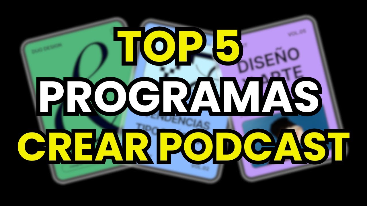 🥇 5 Mejores PROGRAMAS para CREAR PODCAST - YouTube