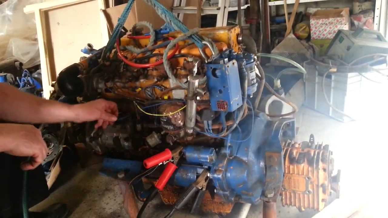 Vetus Marine Diesel - 4 cylinder Peugeot 54HP - YouTube