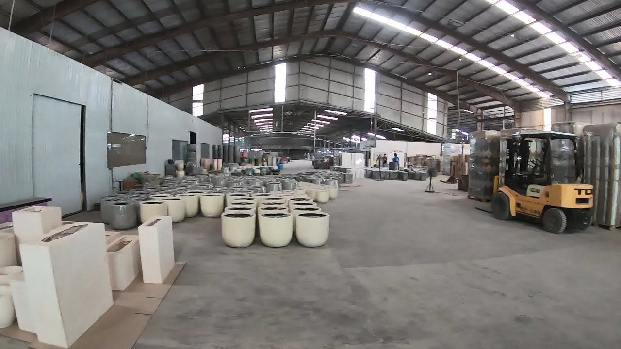 Visiting Cement pots factory | Outdoor pottery Garden Pots and Planters ...