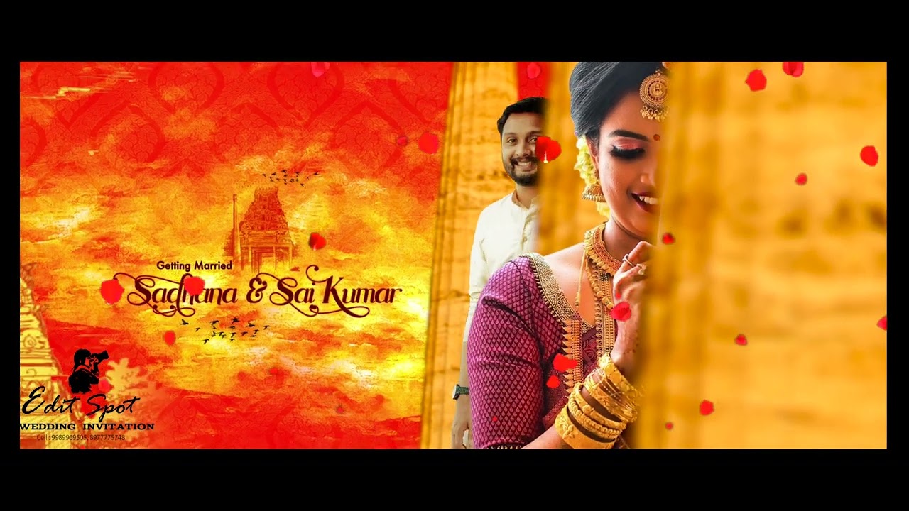 New Best wedding invitation 4k (template 93) - YouTube
