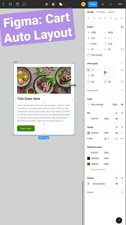 Figma: Cart Auto Layout #figma #figmacomponents #figmadesign #figmatips #autolayout # ...