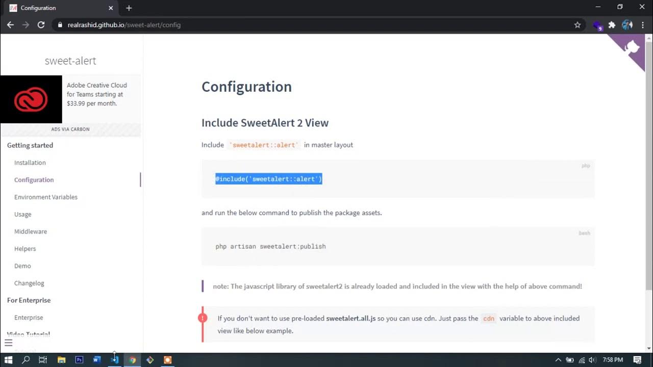 Cara Instalasi dan Menggunakan Library SweetAlert Laravel (Popup ...