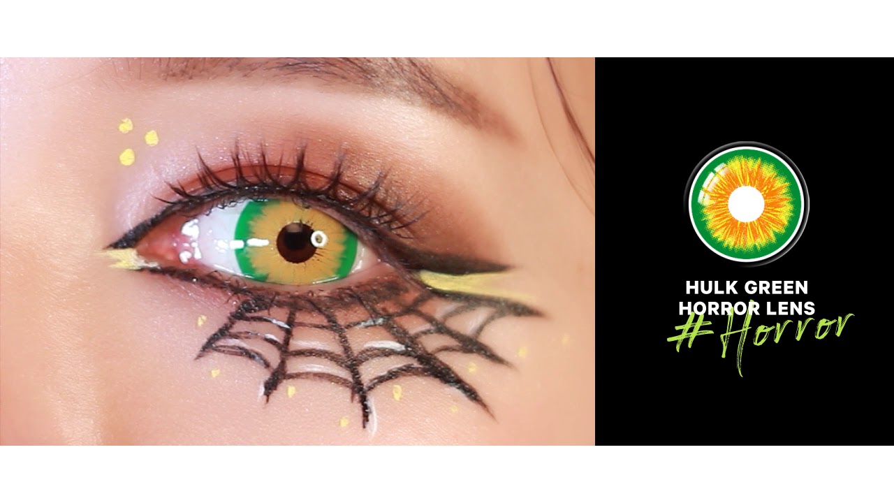 HoneyColor.com Colored Contacts - Hulk Green Horror Lens - YouTube