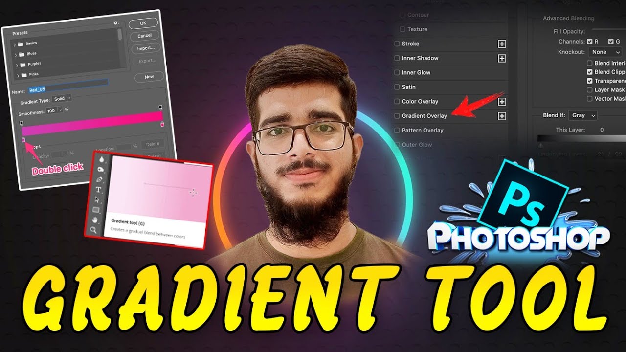 How to use gradient tool photoshop 2020 l gradient photoshop l ...