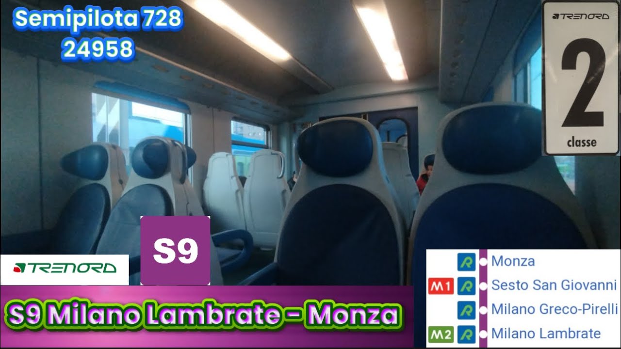 🚉 Semipilota 728 sulla linea 🟣 S9 sul 24958 da MILANO LAMBRATE a MONZA ...