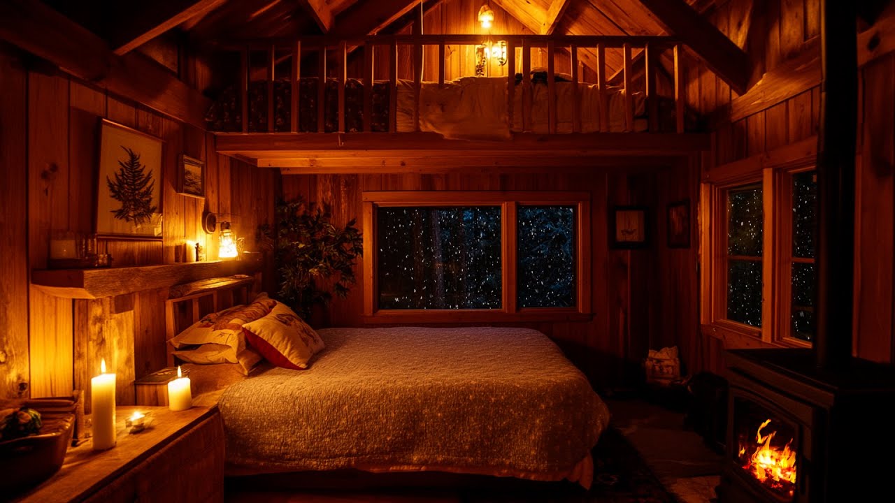 Cozy Ambience | Goodbye Insomnia to Wake Up Feeling Rested with Snowy ...