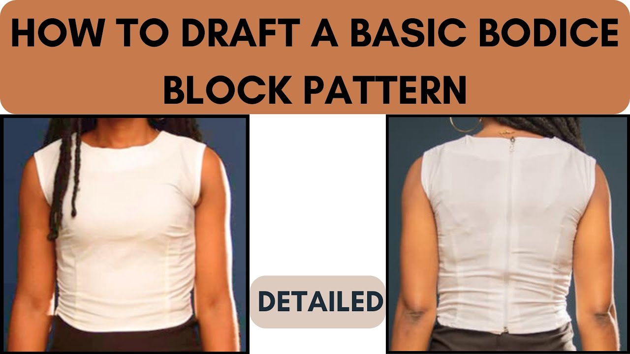 HOW TO DRAFT A BASIC BODICE PATTERN FOR BEGINNERS |DETAILED| #blousecutting - YouTube