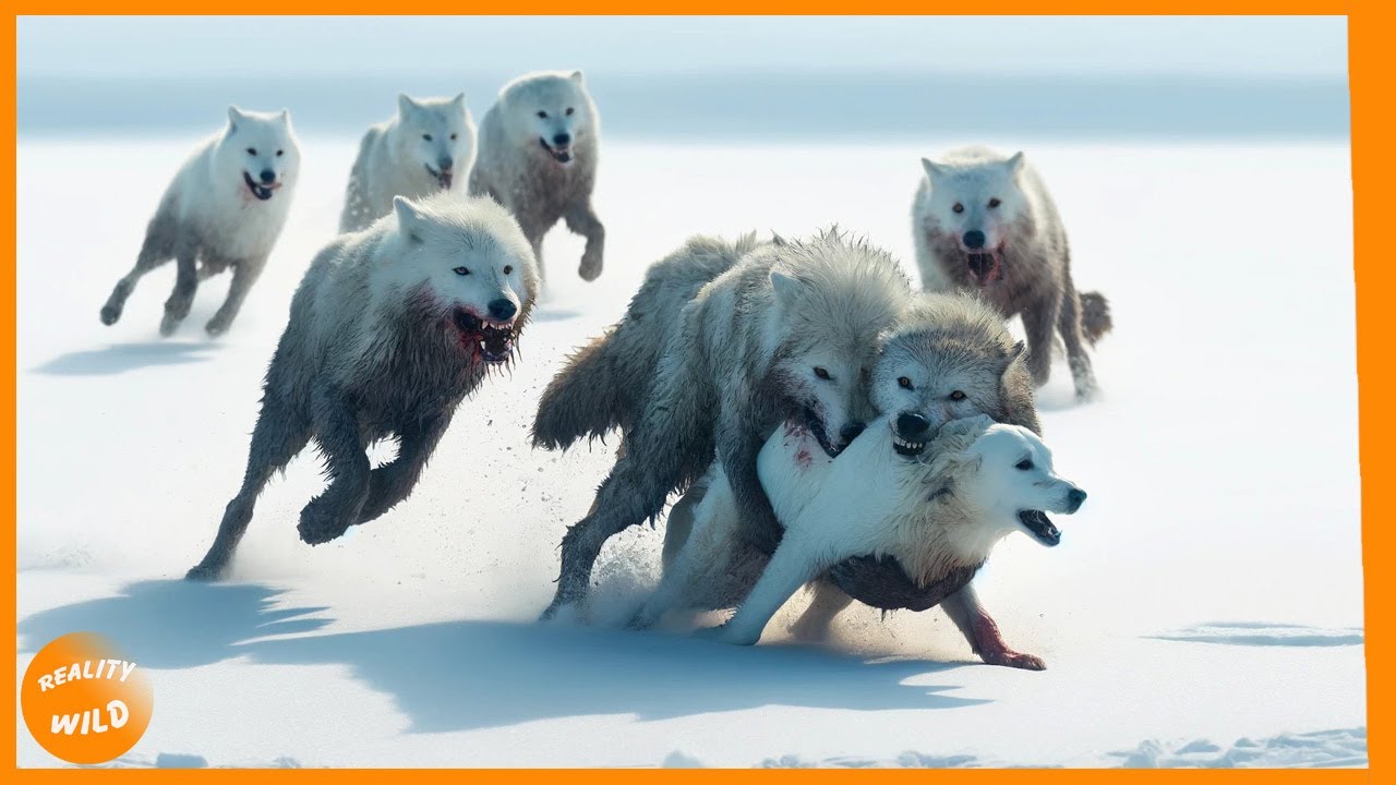 Wolves Hunt And Exhaust Their Prey | Hunting Wolf Pack - YouTube