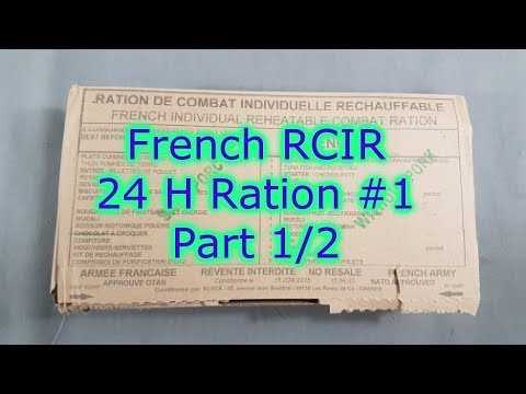 MRE Review: French RCIR 24h Ration Pack Menu 1 (2015) - Part 1/2 - YouTube