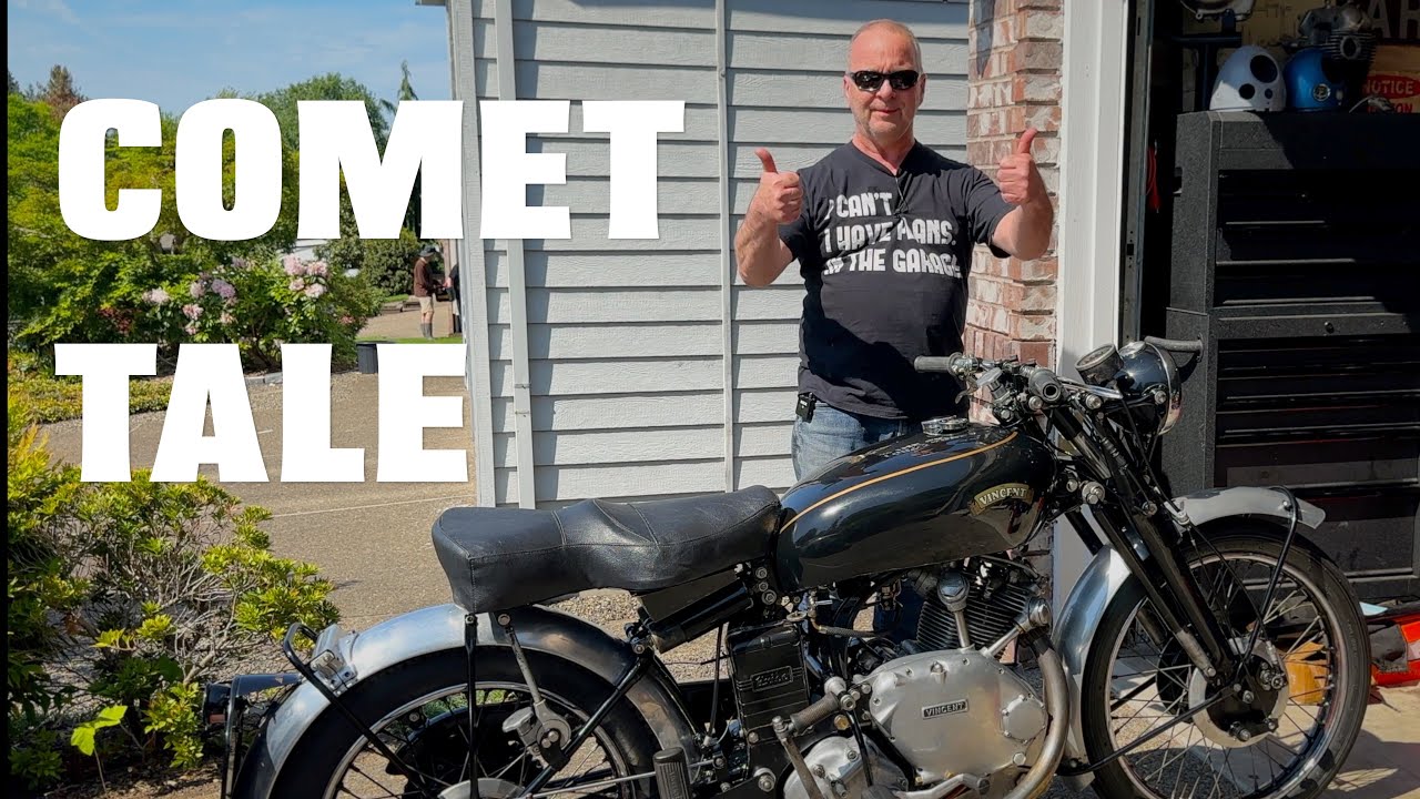 1951 Vincent Comet Motorcycle - last ride! - YouTube