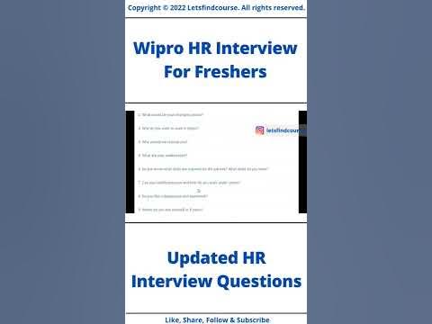 (Updated) Wipro HR Interview Questions #hr #wipro - YouTube