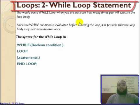 71- Oracle Pl Sql For Loop, While Loop, Loop End Loop Statements تعليم