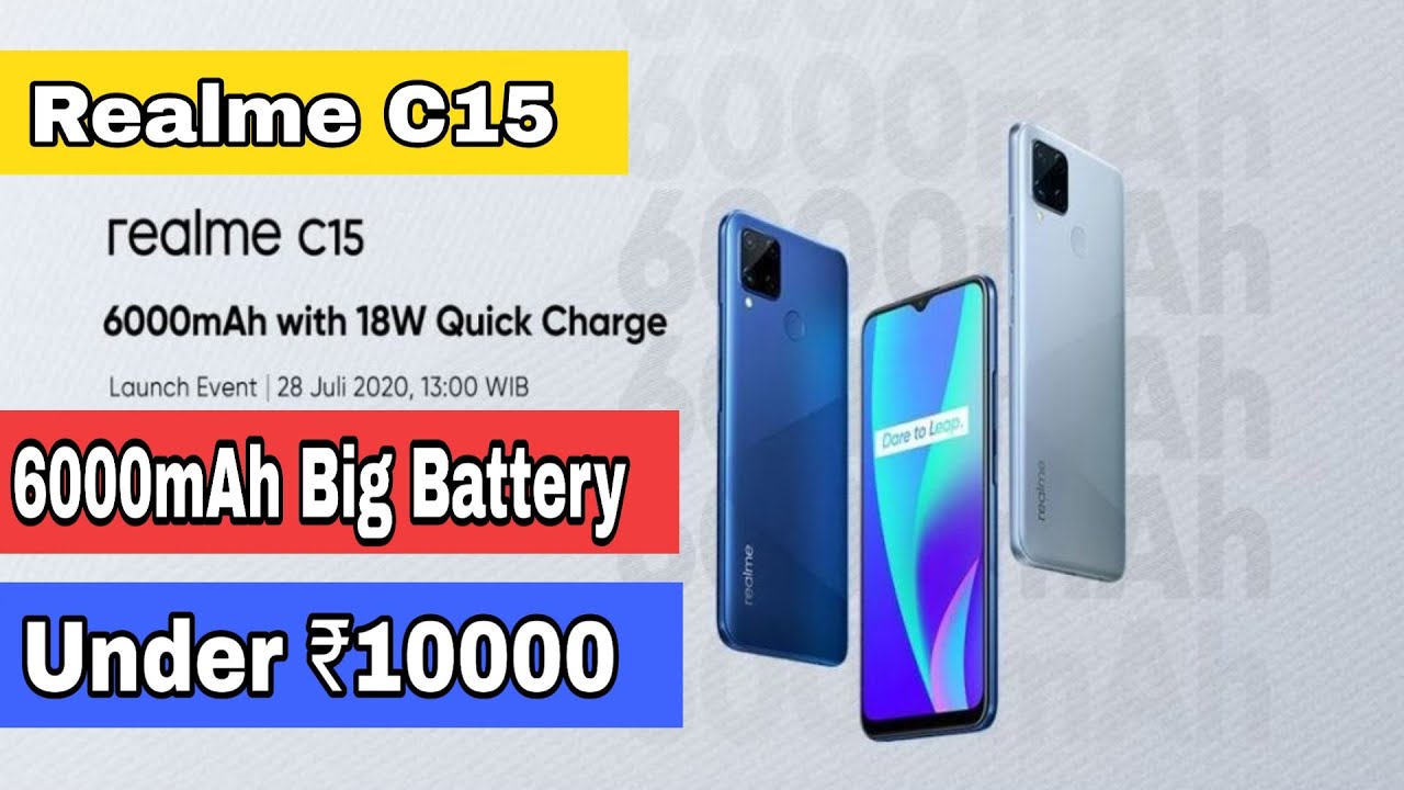 Realme C15 Launch Date First look | with 6000mAh 18w charging |Full ...