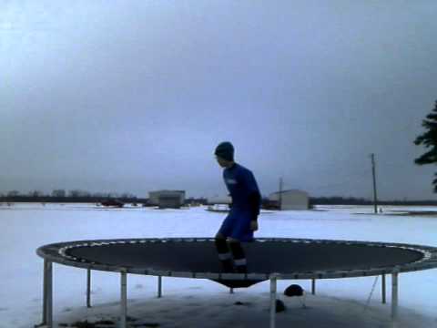 Trampoline In The Snow - YouTube
