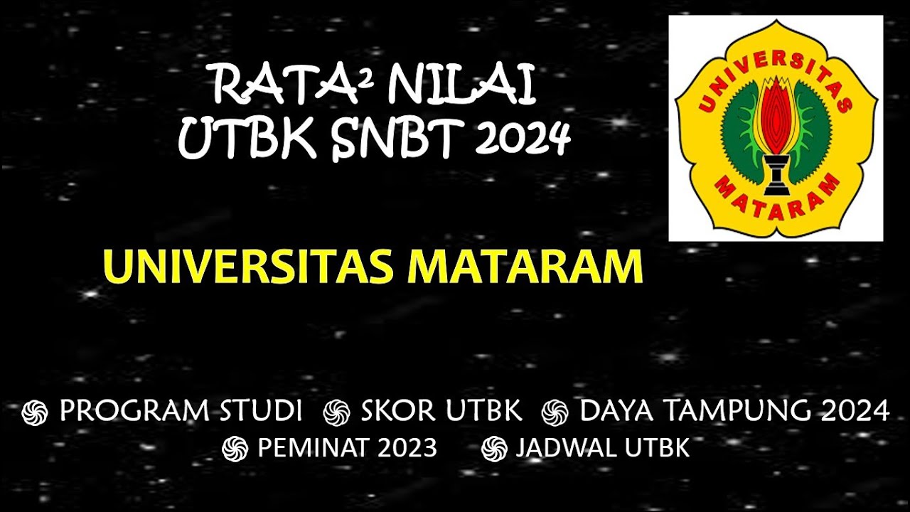 DAYA TAMPUNG || PEMINAT DAN SKOR UTBK UNRAM 2024 || UNIVERSITAS MATARAM ...