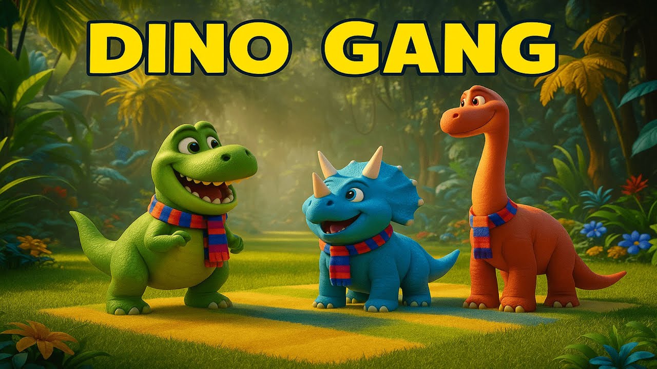 Dino Gang - Kinderlied - Nursery Rhyme - YouTube