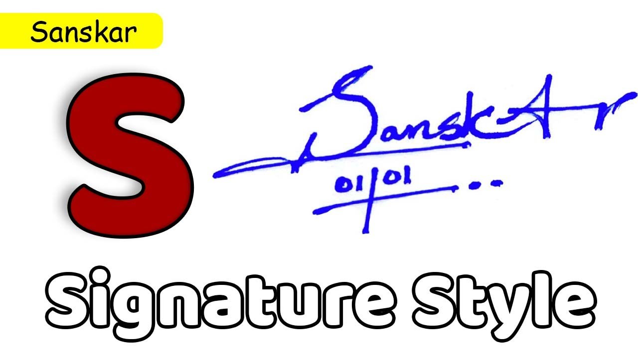 Signature style of my name | A to Z Signature Style | Sanskar Name ...
