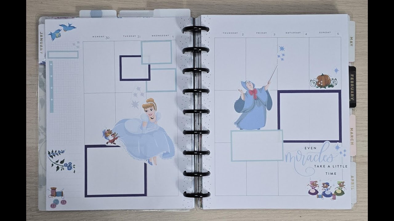 Princess Magic plan With Me / Cinderella / Creative Journal - YouTube