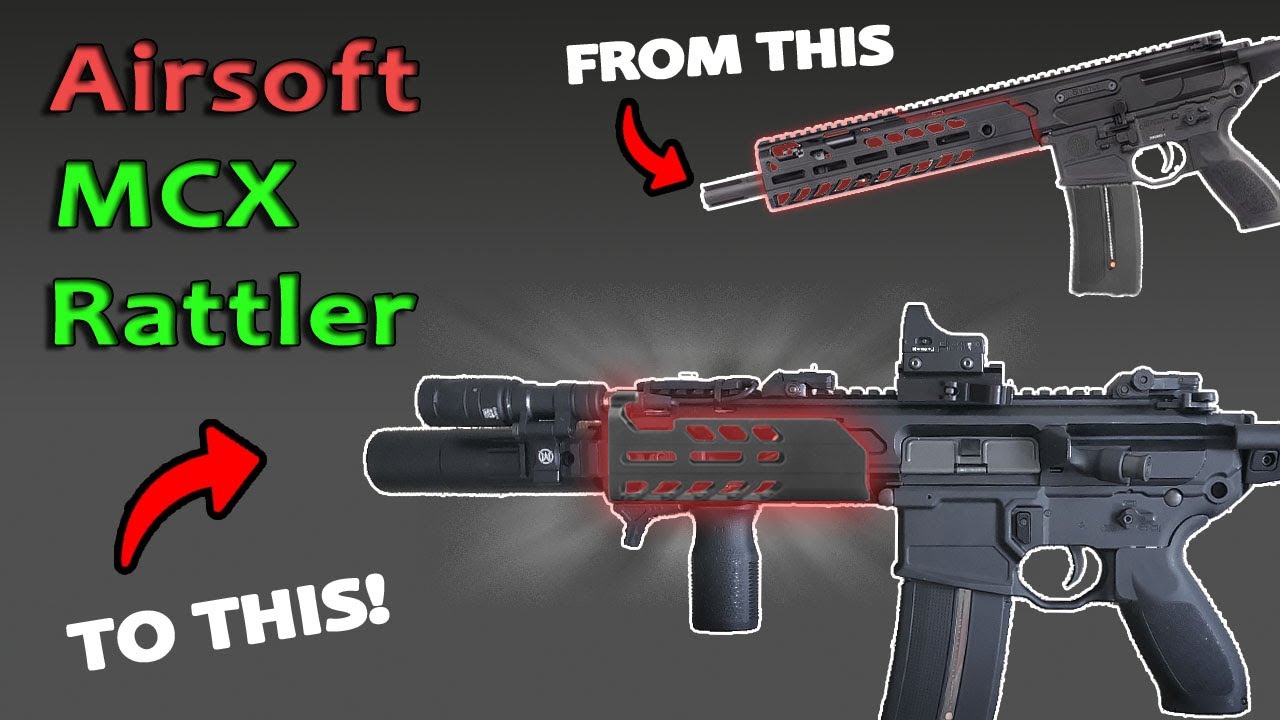 Airsoft MCX Rattler Conversion from Laylax Short Hand guard and Outer ...