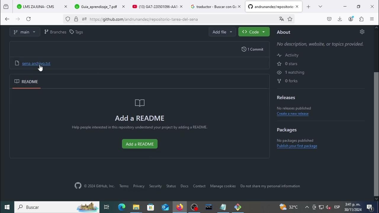 como subir tus repositorios desde git GA7-220501096-AA1-EV05 herramientas de versionamiento (GIT ...