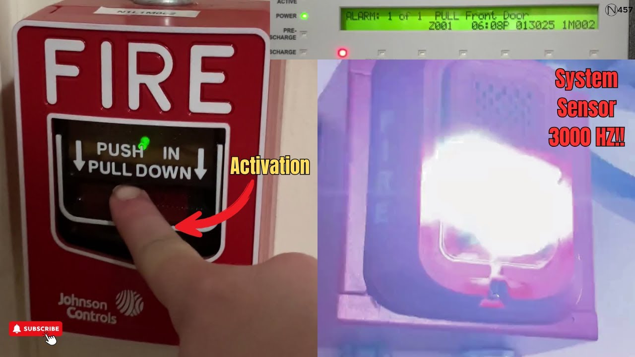 Front Door Pull Station Fire Alarm System Test 4 - YouTube
