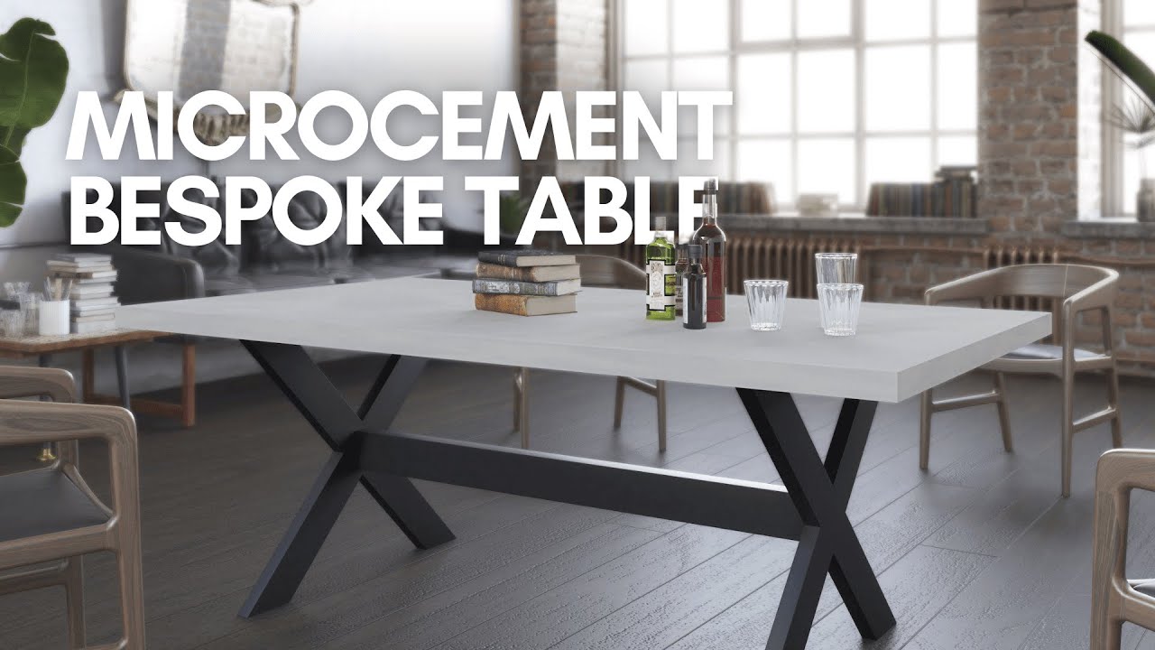 MicroCement X Leg Dining Table for 6-8 People - Ready For Dispatch ...