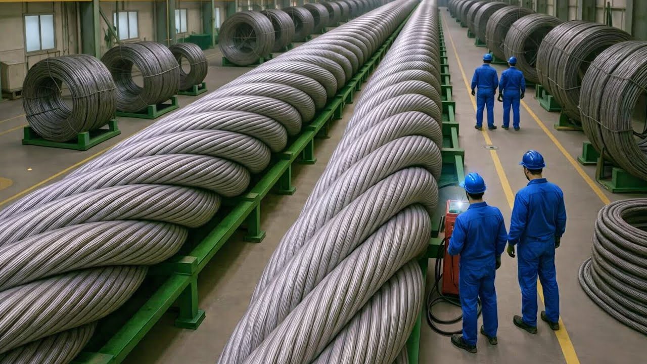 Inside the Steel Cable Factory | The Complete Process of Making Steel ...