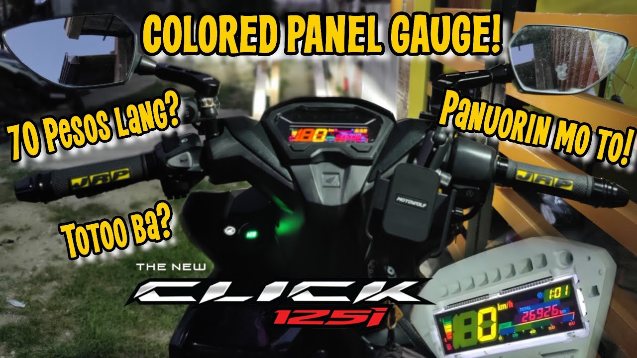 DIY Honda Click Colored Panel Gauge using Sticker! Vlog1001 - YouTube