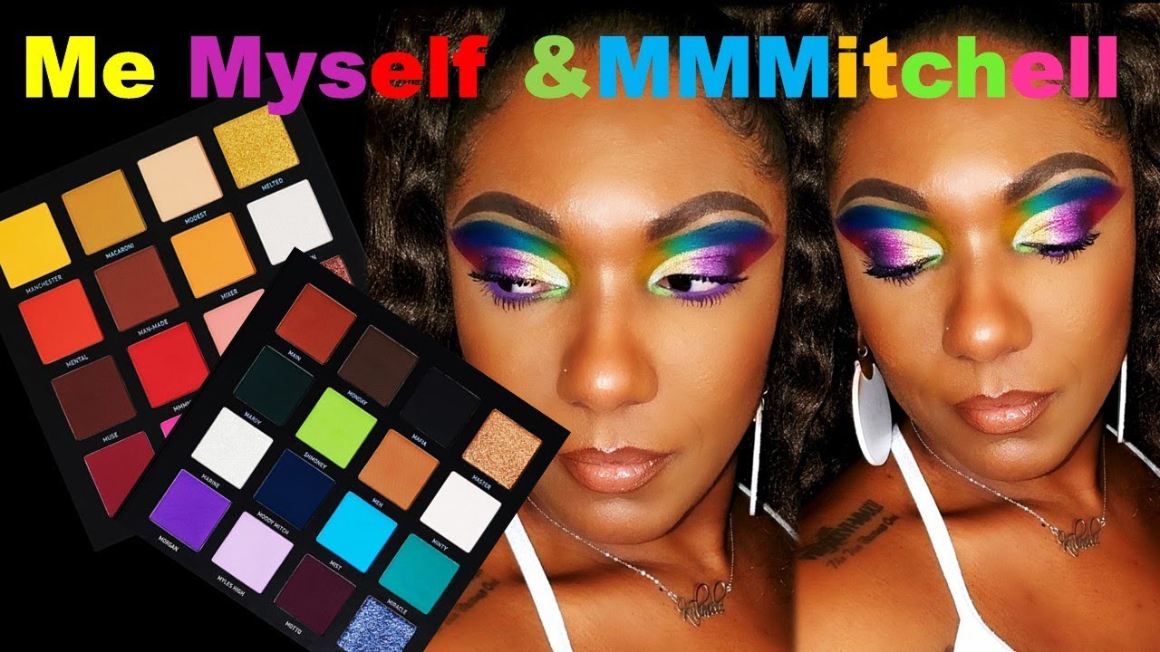 **NEW** ME MYSELF & MMMITCHELL PALETTE!! Rainbow EYE LOOK & 1st ...