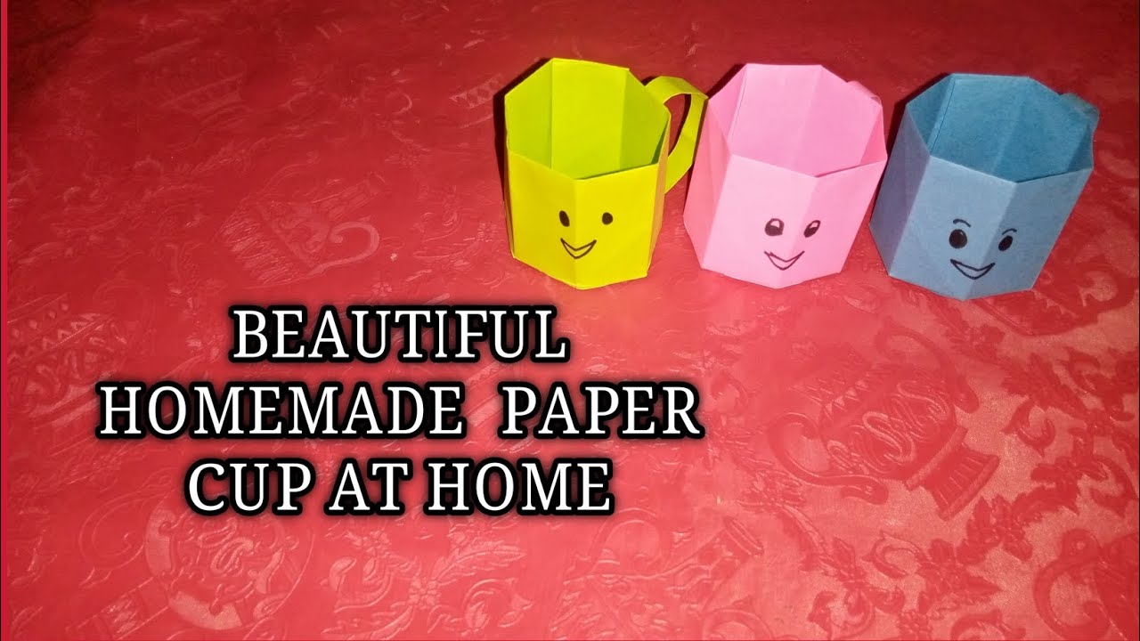 Beautiful Homemade Cup At Home - YouTube
