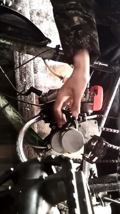 запуск веломотора со стартера #веломотор#велосипед#двигатель - YouTube