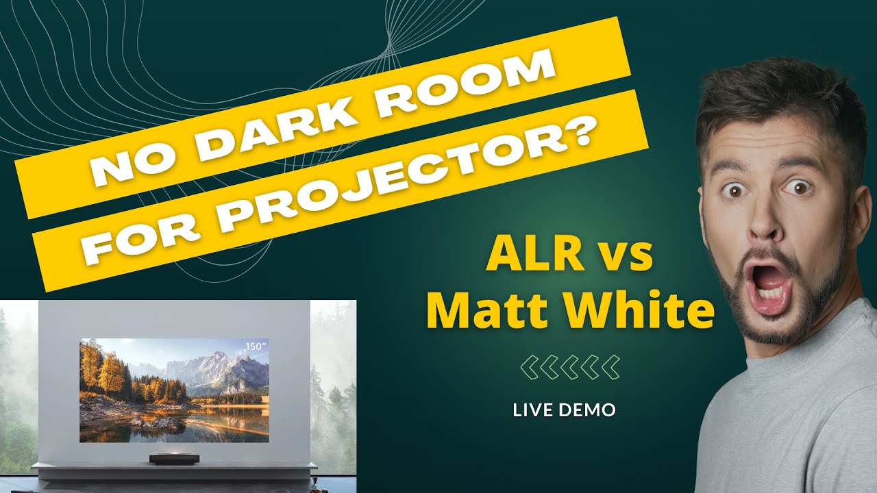 ALR vs Matt White Fabric Screen Live Demo | Long Throw ALR vs UST ALR ...