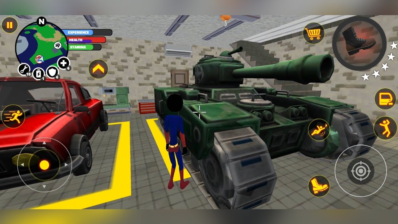 Stickman Superhero - COLLISION BETWEEN TANKS Android GamePlay Simulator ...