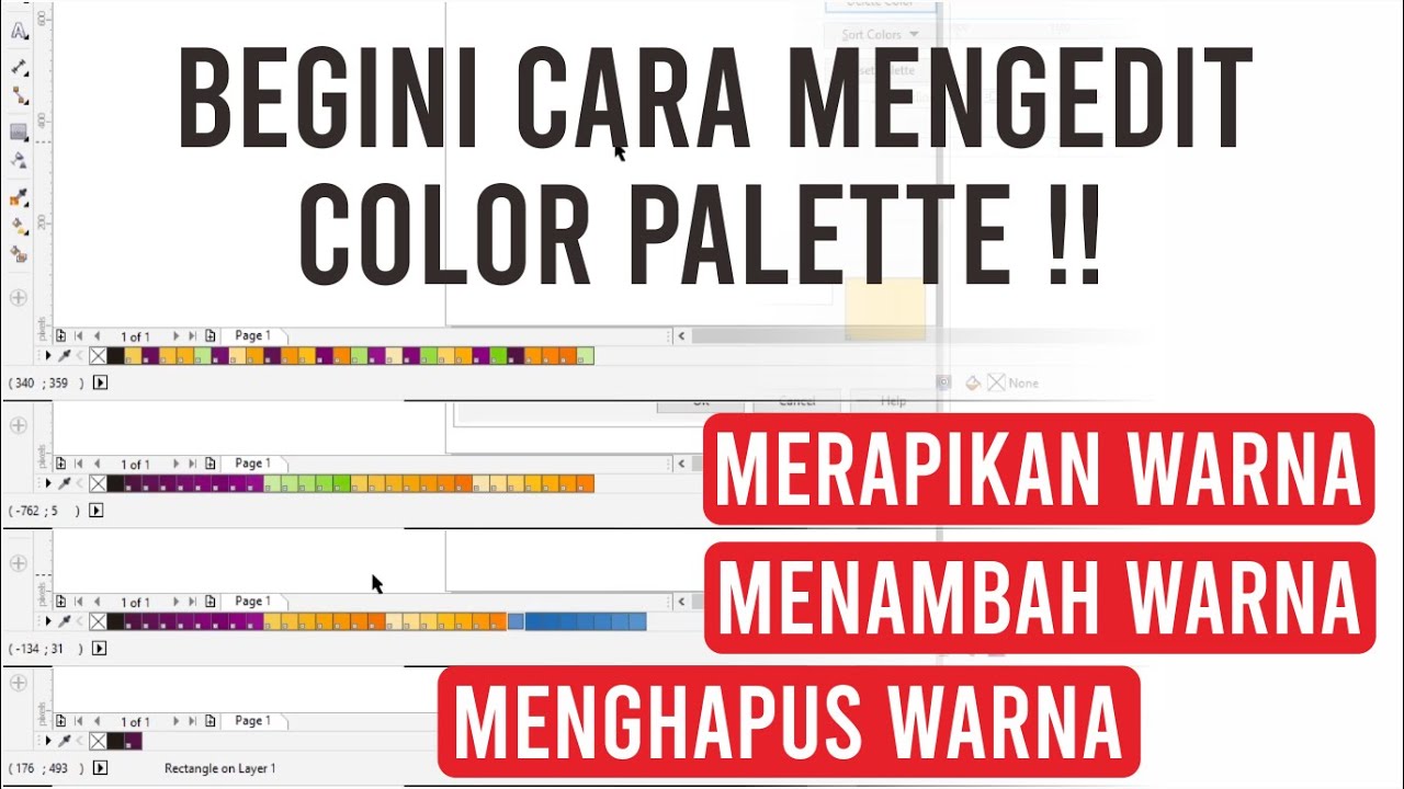 Cara Mudah Setting Color Palette di Coreldraw - YouTube