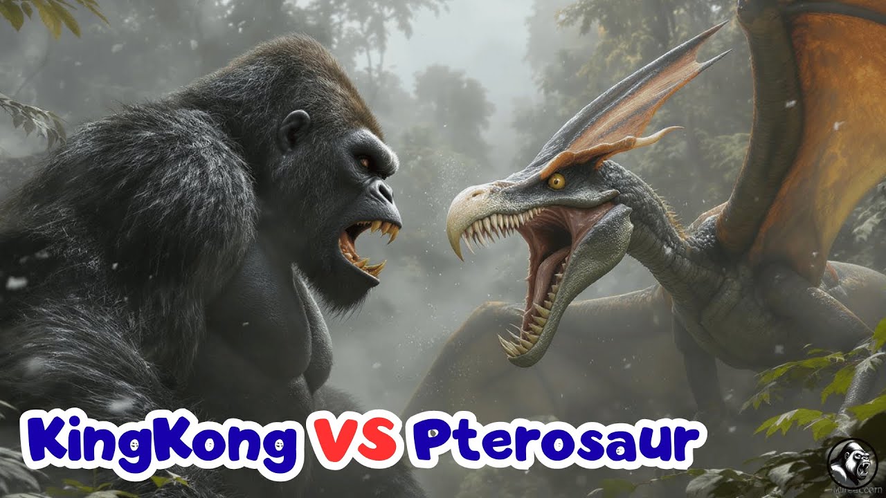 King Kong vs Giant Crocodile and Sky Predator: Wild Jungle Battle - YouTube