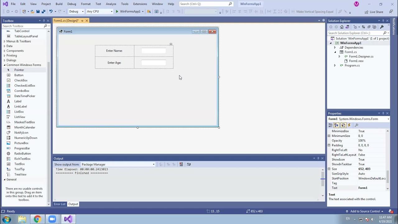 CpE311 CSharp-17-Windows Form Application (GUI)-Example3-UML - YouTube