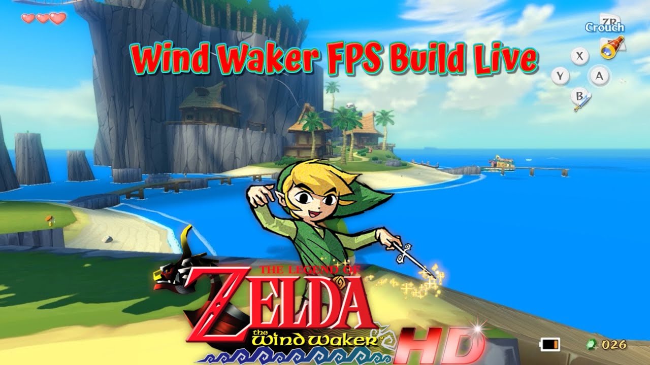 Zelda The Wind Waker FPS Build Live🔴[4] - Link Character Modeling ...