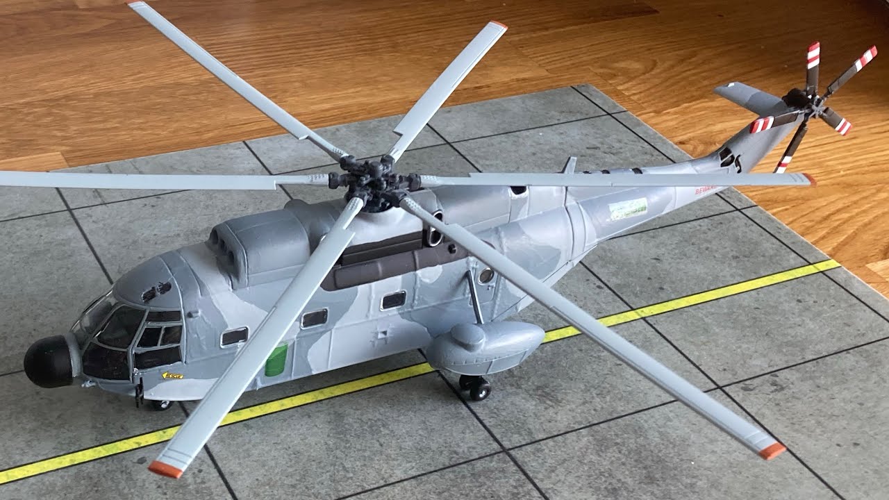 Completed- 1/72 Super Frelon ASW helicopter. Diecast Model kit putty ...