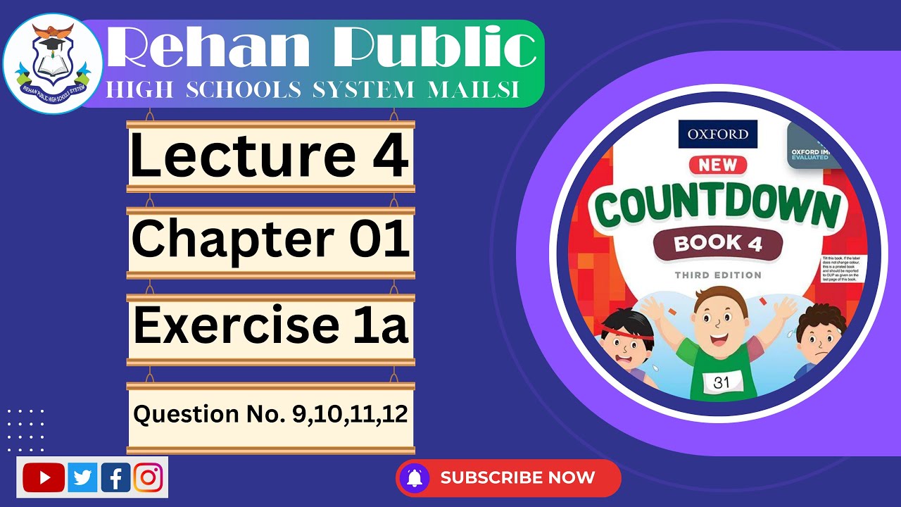 Lecture 4 ||Oxford Mathematics || Grade 4 || Countdown Book4 || Unit 1 ...