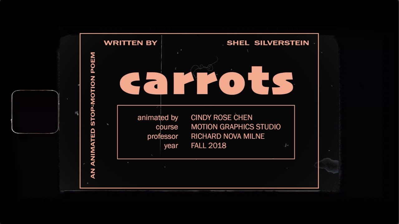 carrots by shel silverstein | a stop-motion animation - YouTube