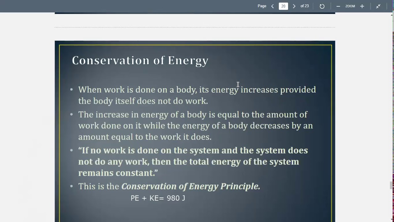 Part 2 WORK, ENERGY, ENERGY CONSERVATION & POWER - YouTube