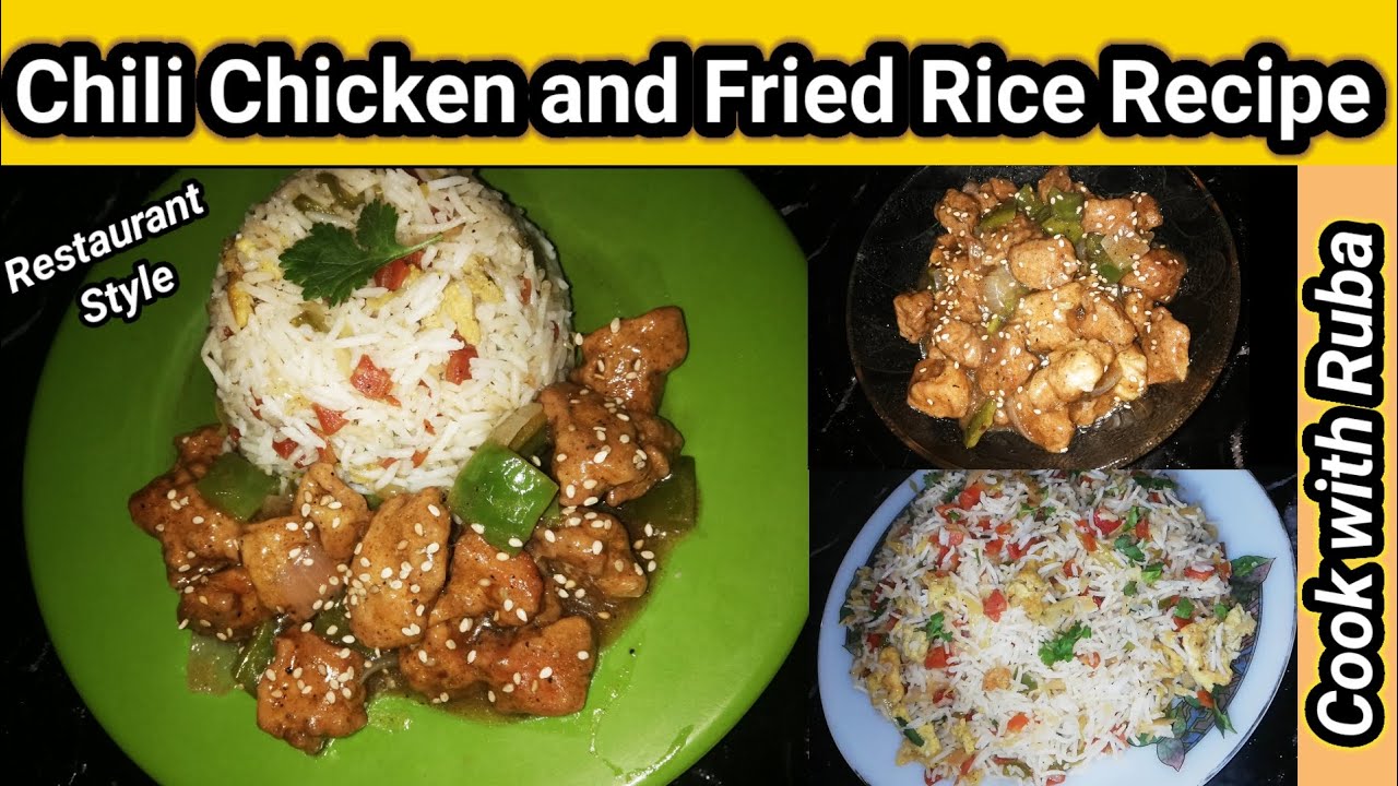 chili Chicken and Egg Fried Rice Recipe by Cook With Ruba | Chili ...