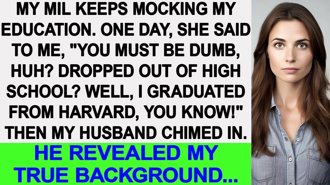 My MIL often mocks my education and underestimated me until my husband ...